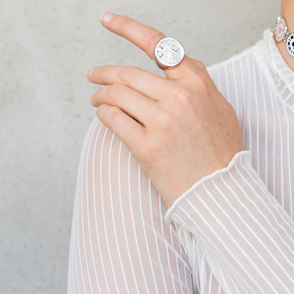 Adele Ring Rhodium – Carolina Alatorre Jewelry